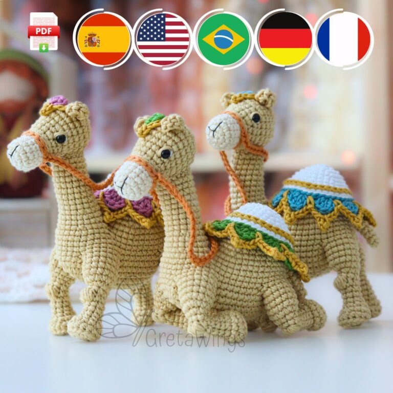 Crochet Camel Amigurumi Pattern – Easy Step-by-Step written pattern ...